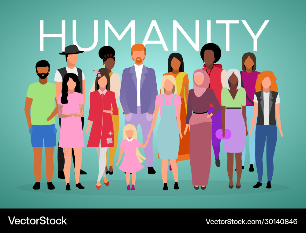 Diverse People Poster Template Royalty Free Vector Image