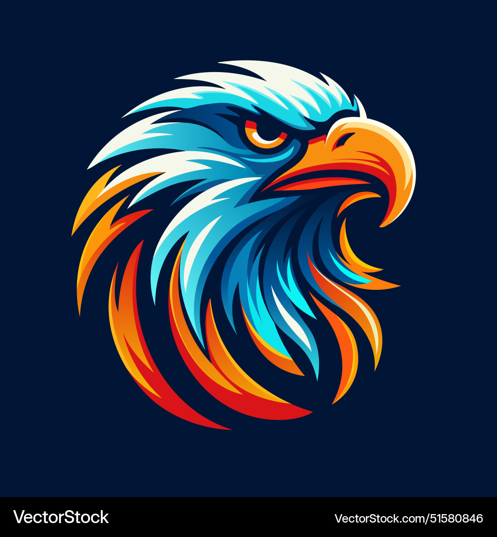 Eagle head logo template Royalty Free Vector Image