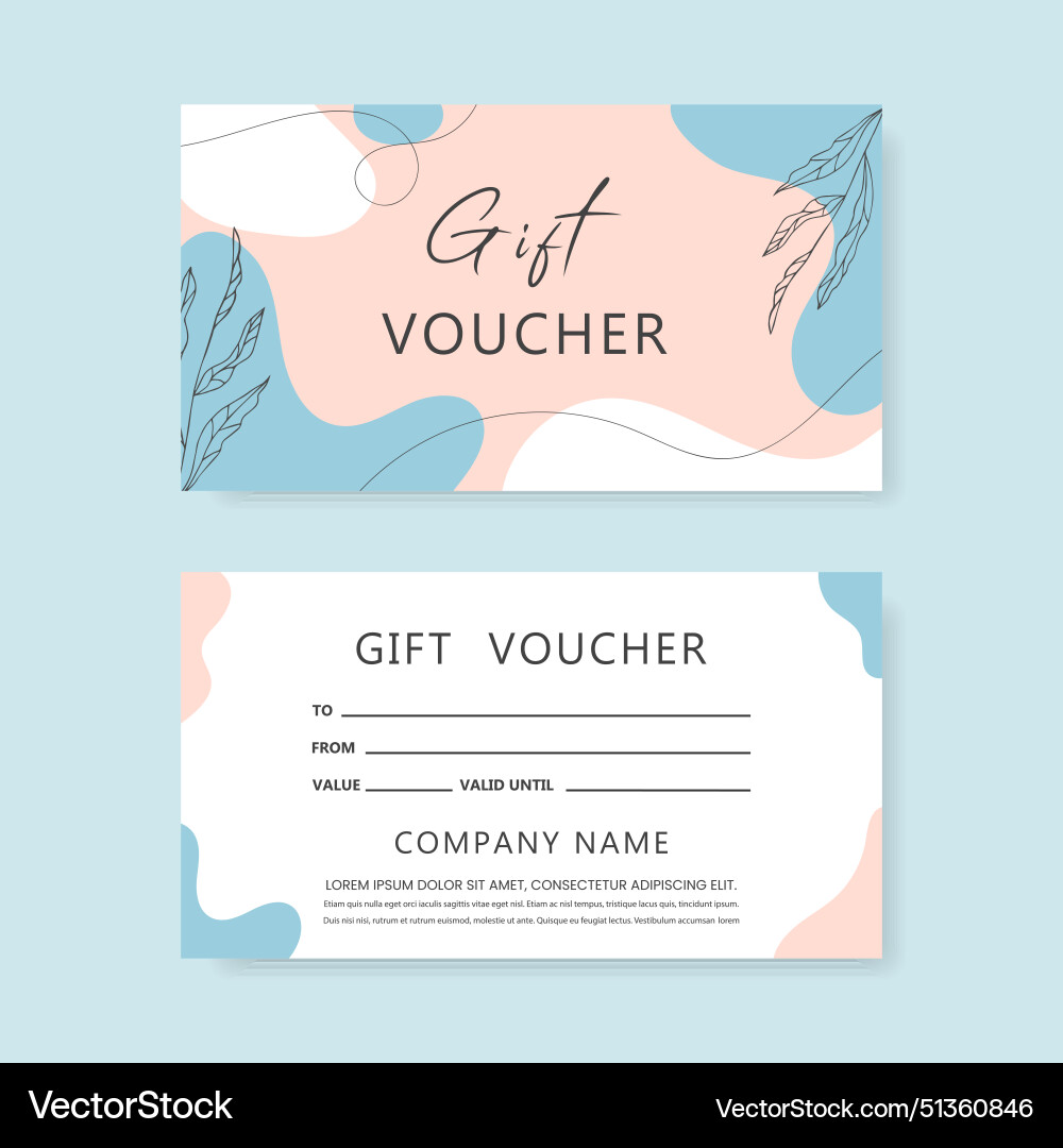 Gift card templates template in modern style Vector Image