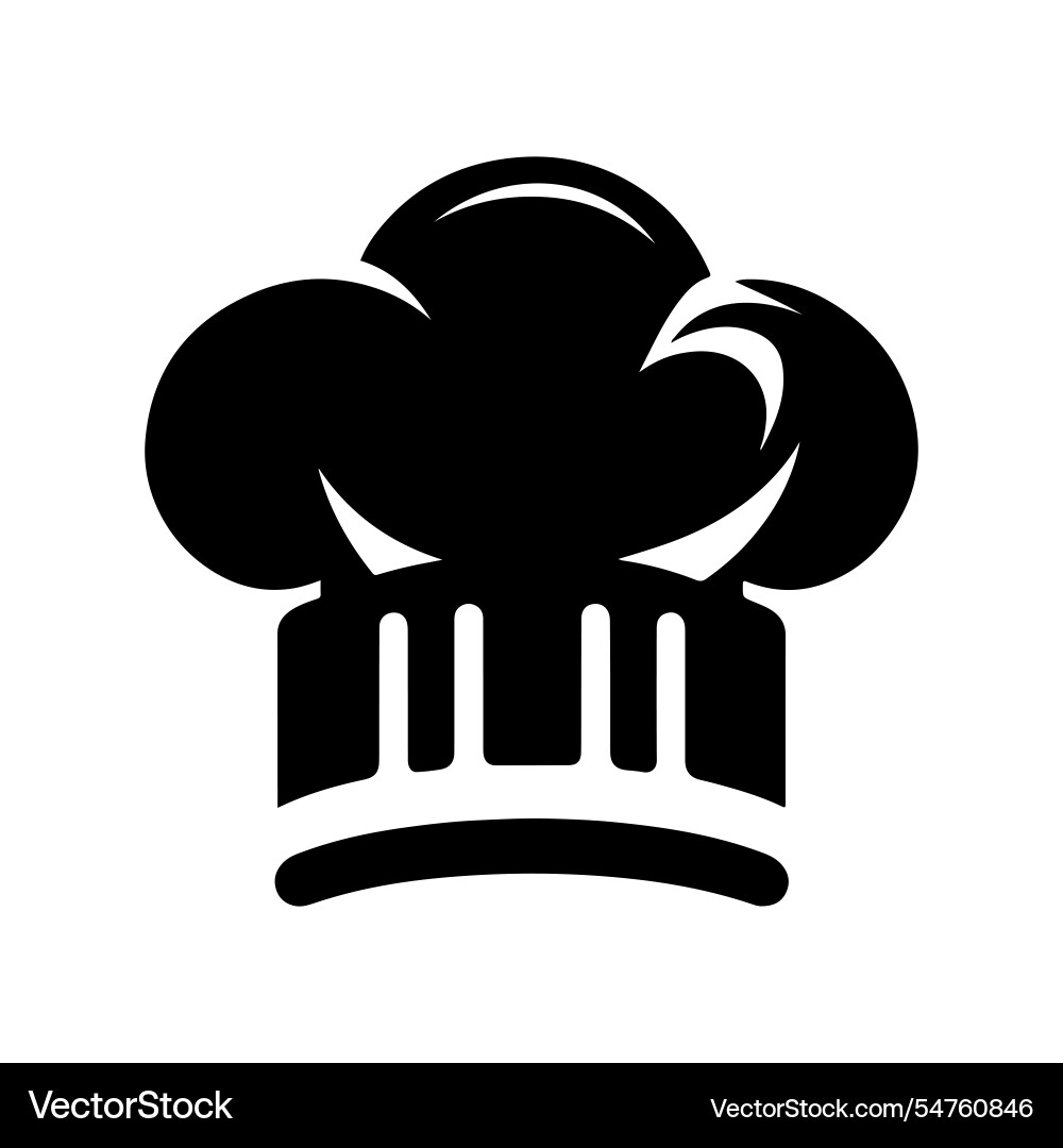 Kitchen cap silhouette for culinary Royalty Free Vector