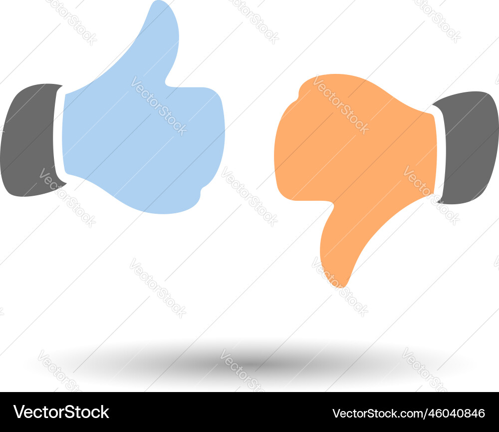 Like and dislike icons Royalty Free Vector Image