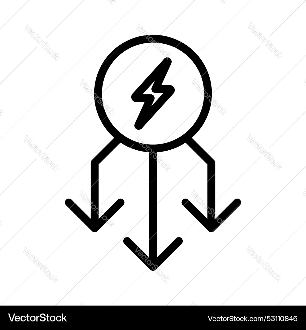 Low electricity consumption icon Royalty Free Vector Image