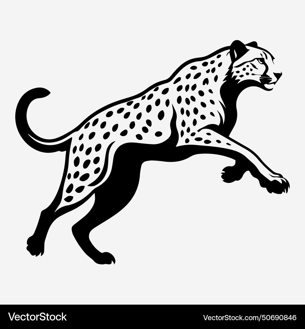 Running cheetah icon animal logo Royalty Free Vector Image