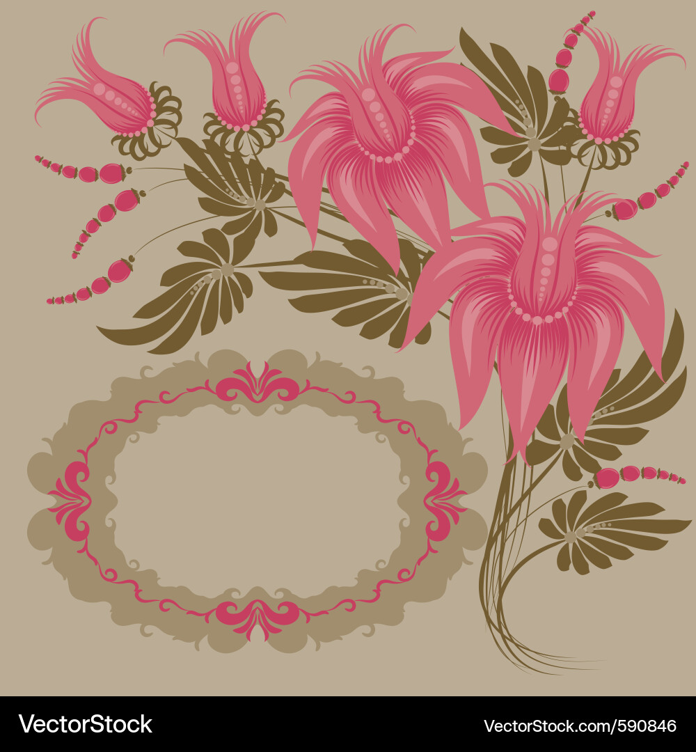 Vintage floral design Royalty Free Vector Image
