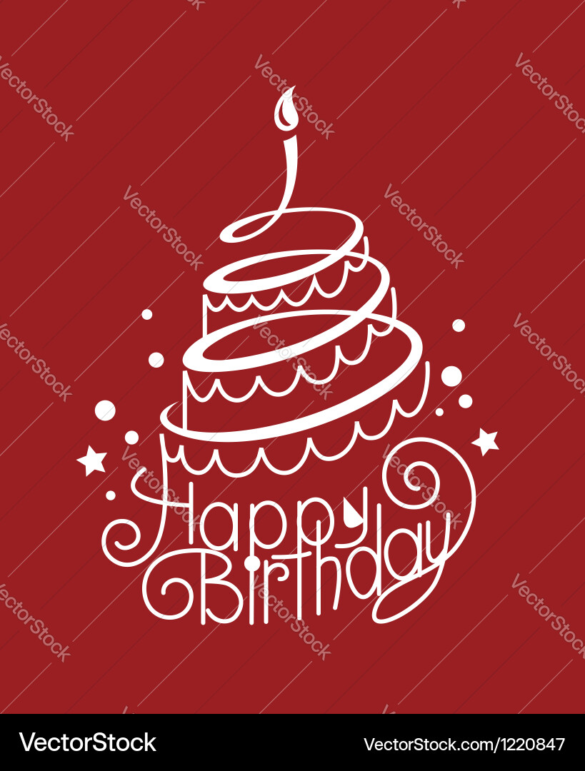 Birthday cake Royalty Free Vector Image - VectorStock