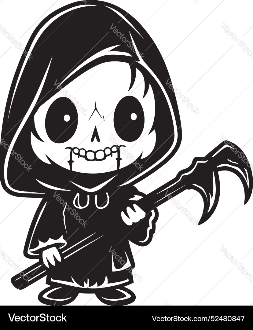 Bitty bane whimsical grim logo design darling Vector Image