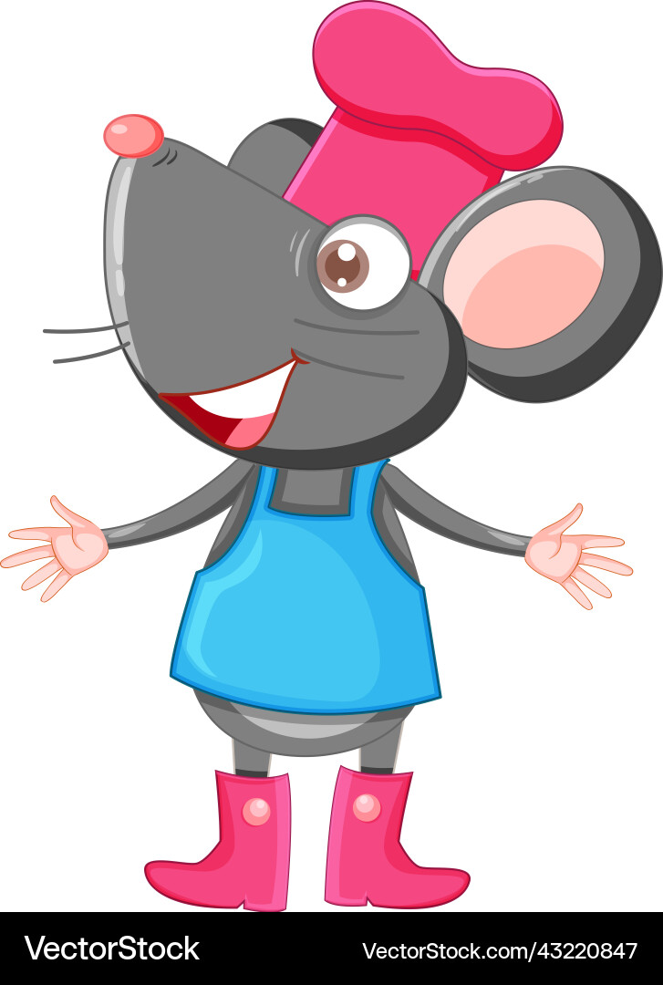 Chef rat cartoon character Royalty Free Vector Image