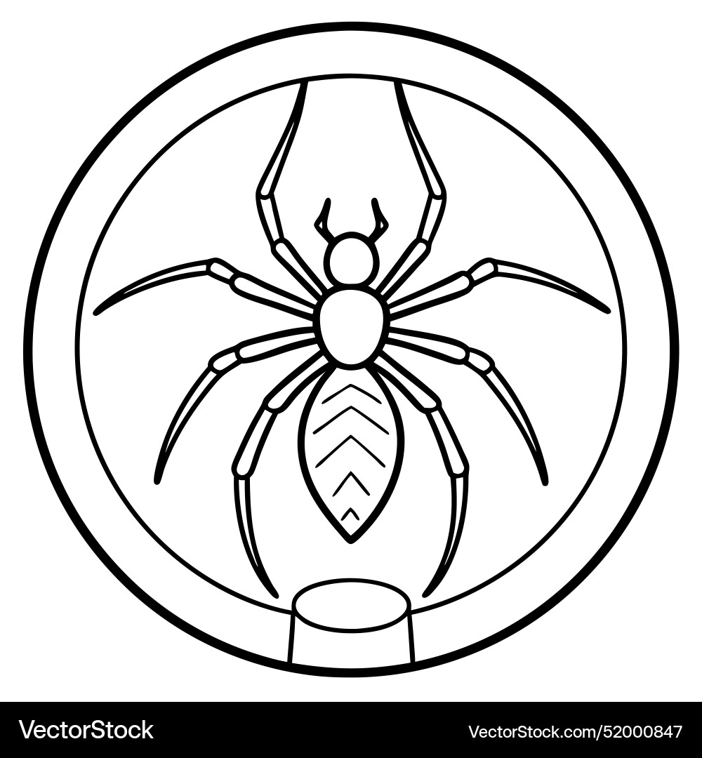 Clock spider stands icon Royalty Free Vector Image
