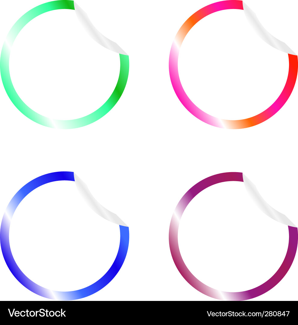 Color stickers Royalty Free Vector Image - VectorStock