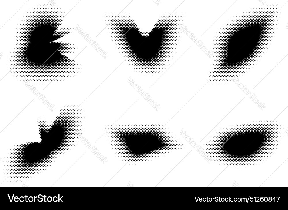 Halftone hexagon pattern reprographic technique Vector Image