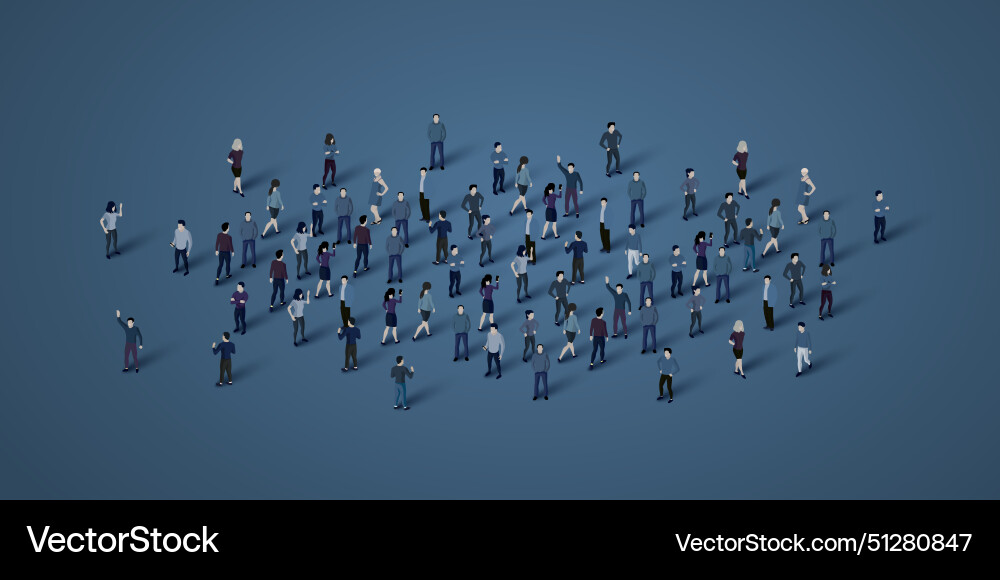 Large group of people crowd concept Royalty Free Vector