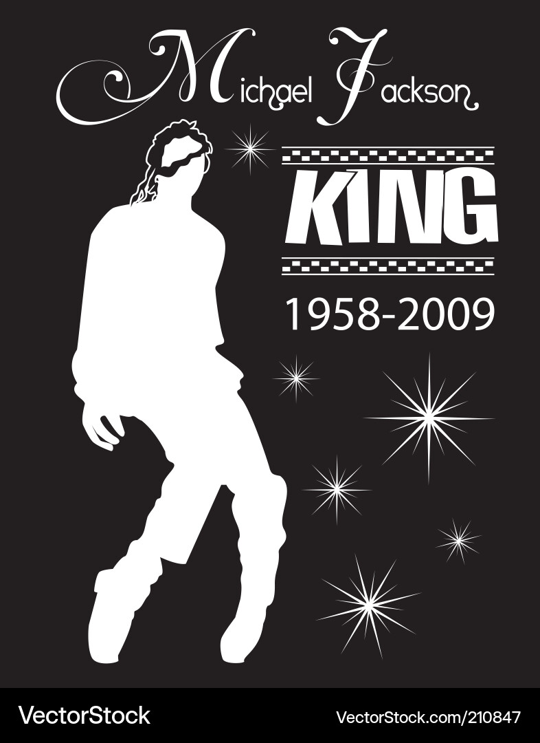 Michael jackson rip Royalty Free Vector Image - VectorStock