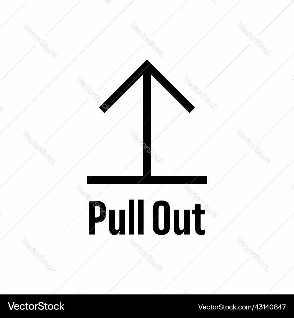 Pull out information sign Royalty Free Vector Image