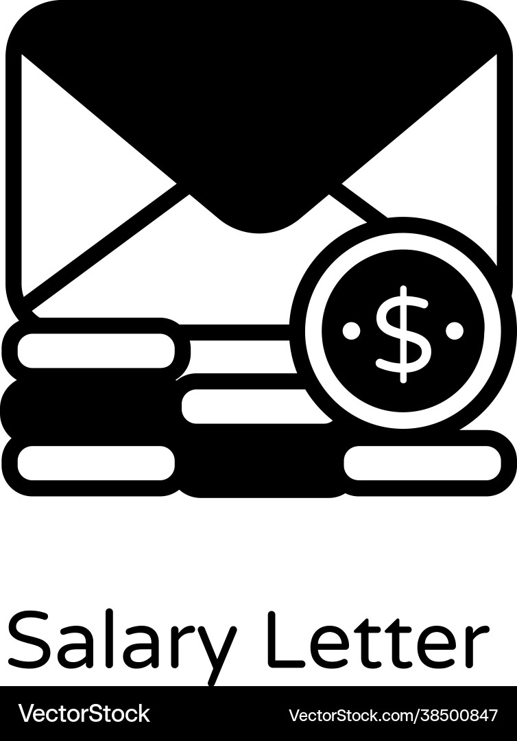 Salary letter Royalty Free Vector Image - VectorStock