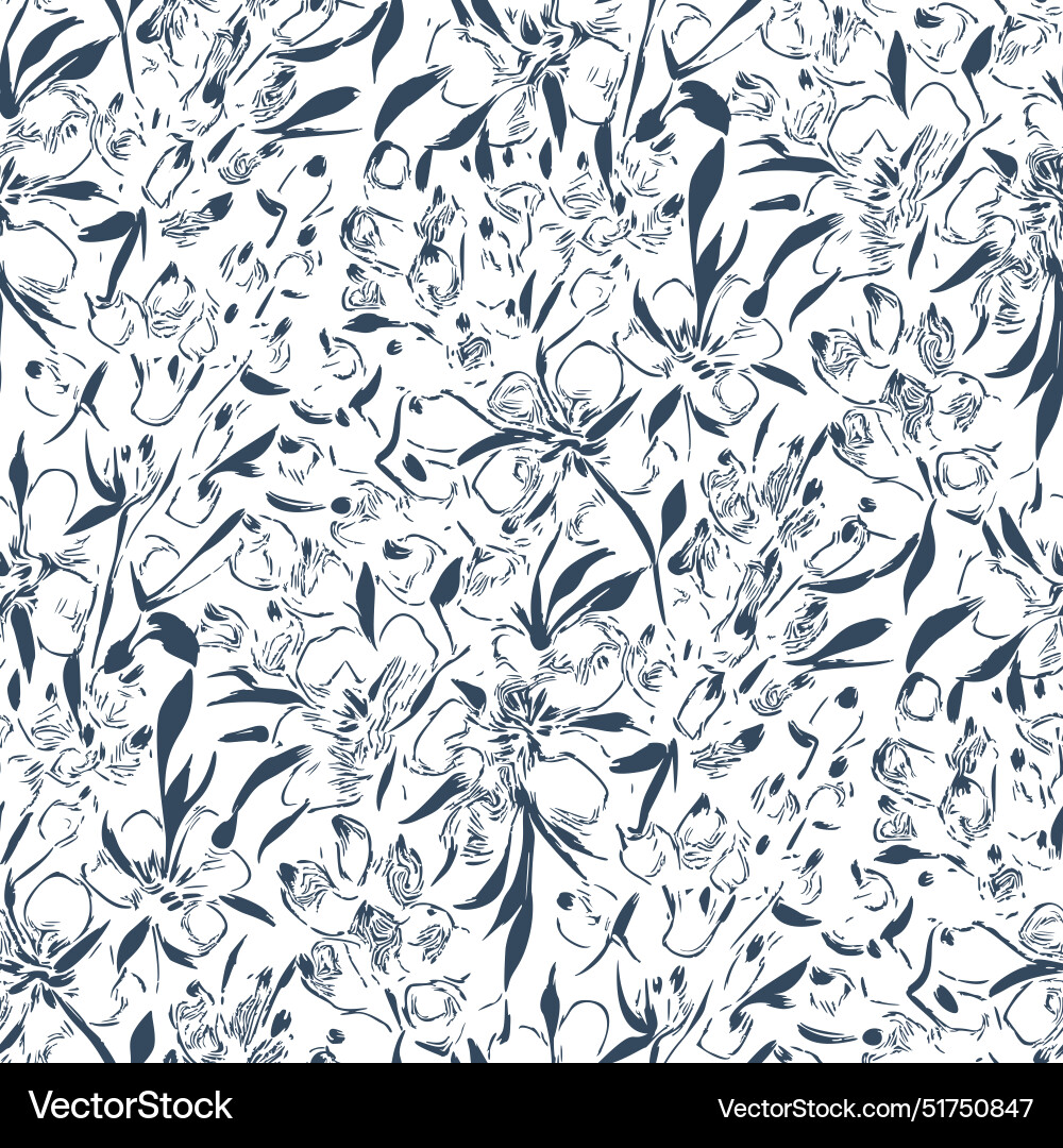 Seamless pattern with flowers Royalty Free Vector Image