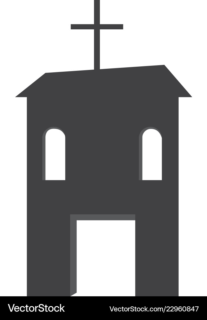 Silhouette einer Kirche Lizenzfreies Vektorbild