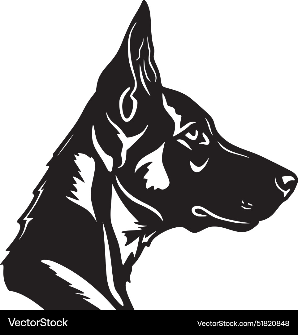 Australian kelpie - minimalist and flat logo Vector Image