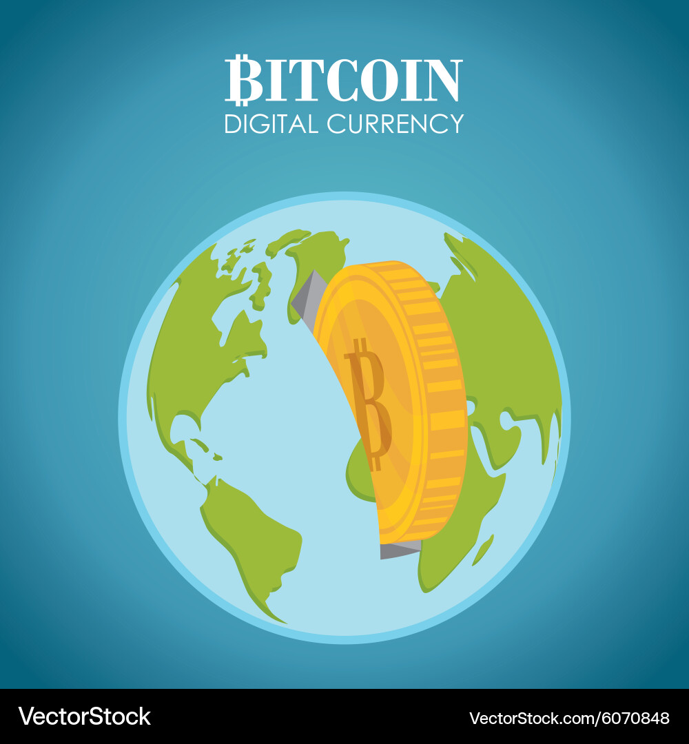 Bitcoin design Royalty Free Vector Image - VectorStock