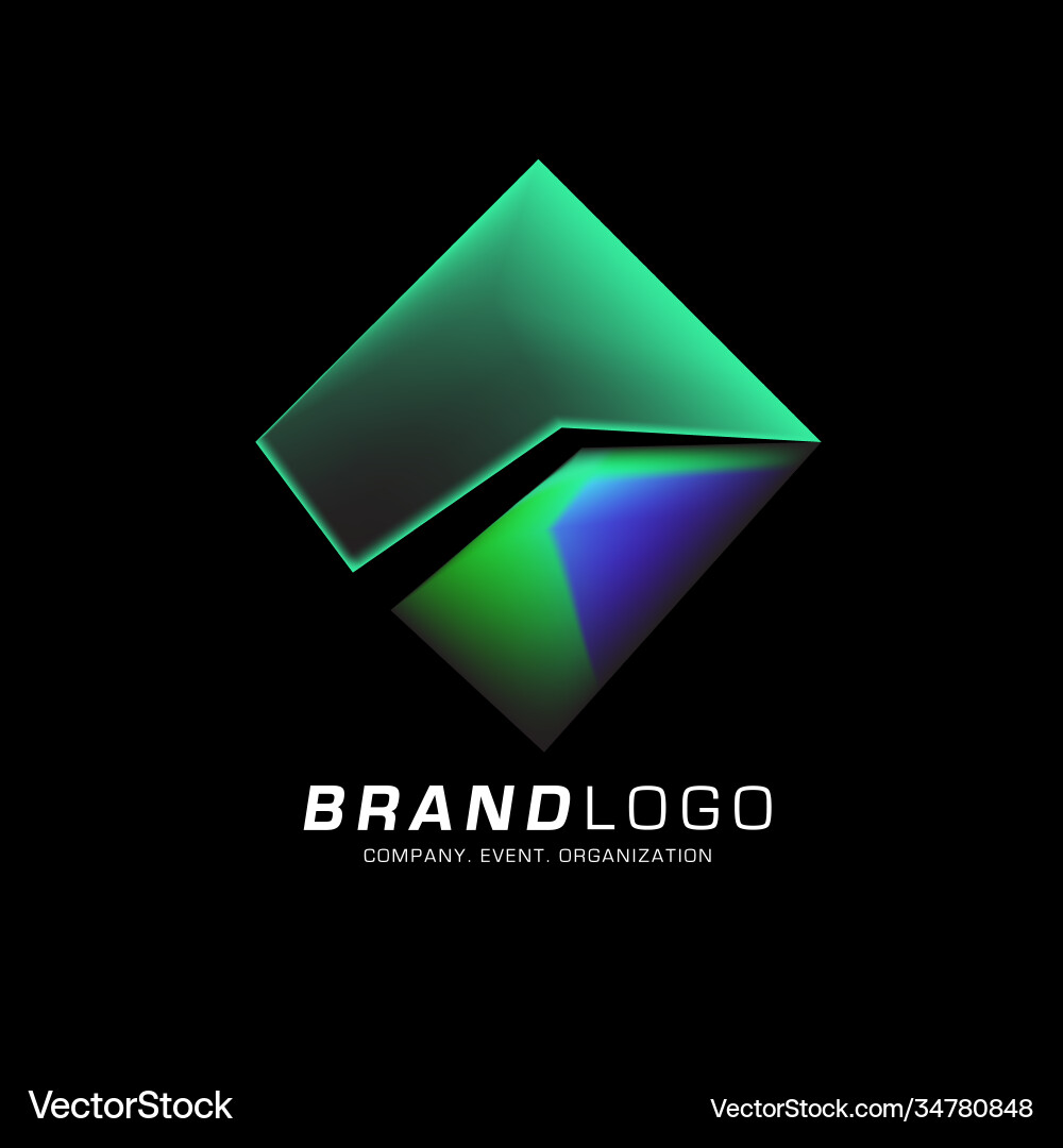 Geometric logo design Royalty Free Vector Image