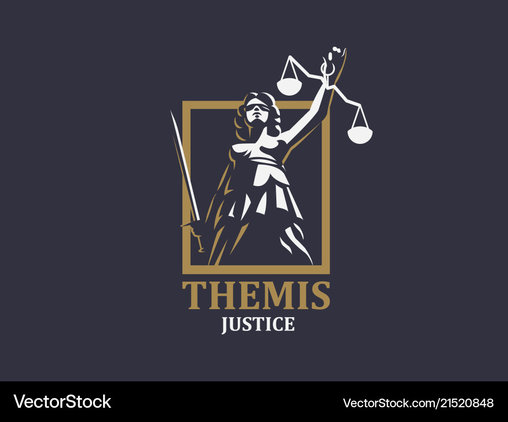 Goddess of justice themis Royalty Free Vector Image