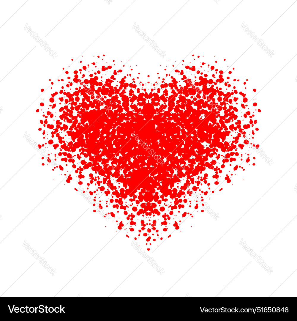 Heart formed by round particles Royalty Free Vector Image