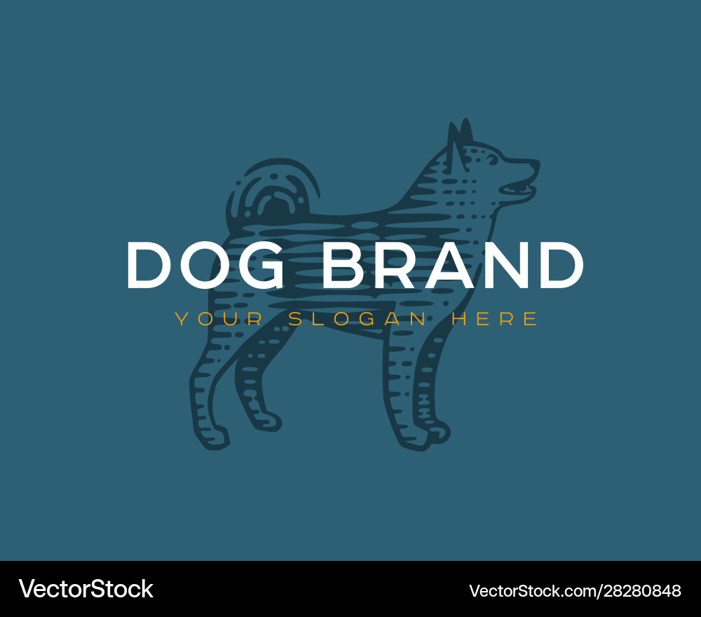 Logotype dog Royalty Free Vector Image - VectorStock