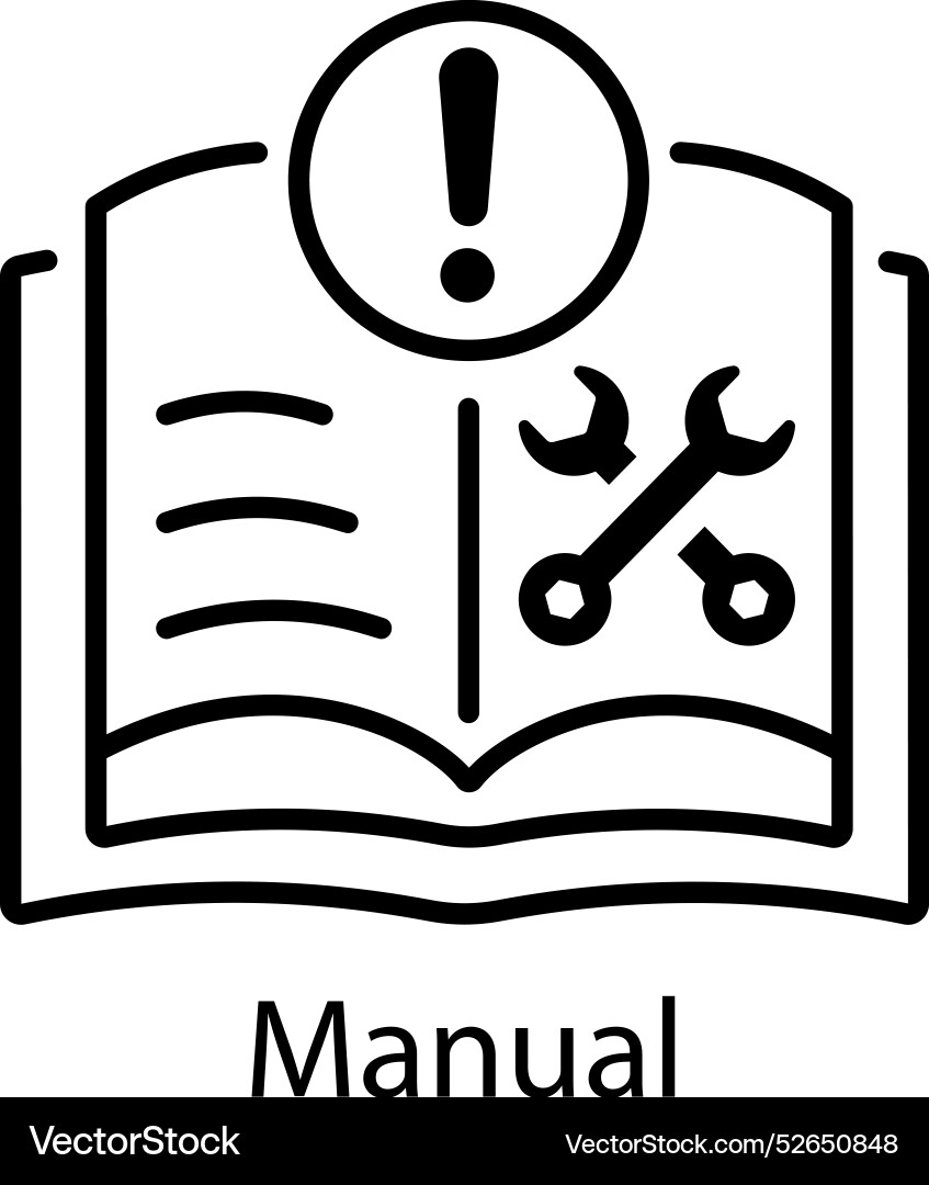 Manual Royalty Free Vector Image - VectorStock