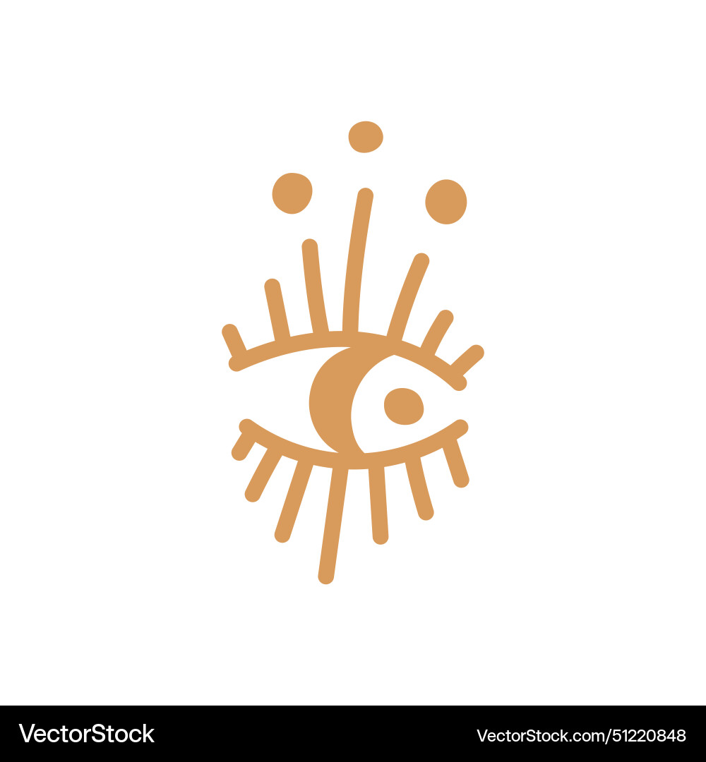 Mystical stylized eye Royalty Free Vector Image
