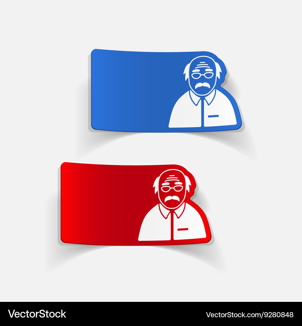 Realistic design element senior citizens Vector Image