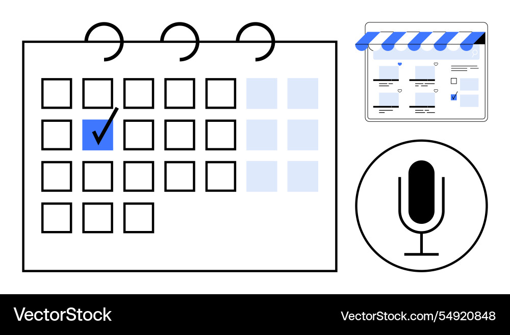 Scheduling appointments on work calendar Vector Image