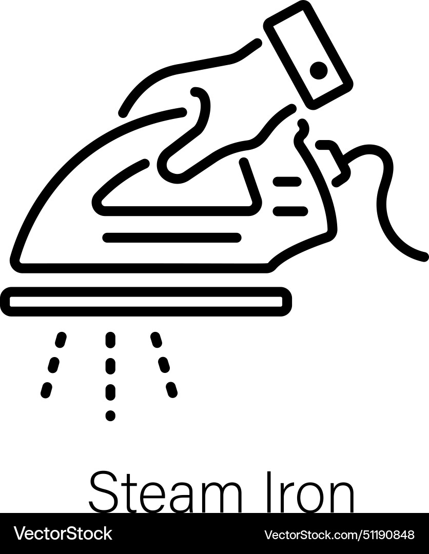 Steam iron Royalty Free Vector Image - VectorStock