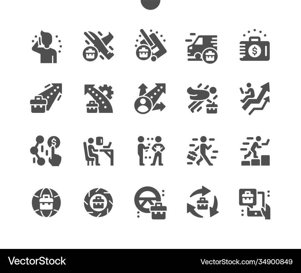 Business on go professional people Royalty Free Vector Image
