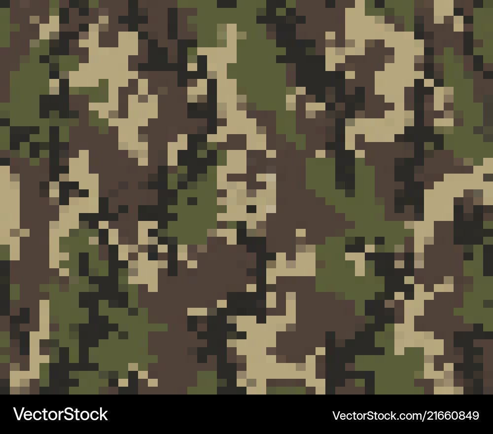 Digital seamless camouflage pattern Royalty Free Vector