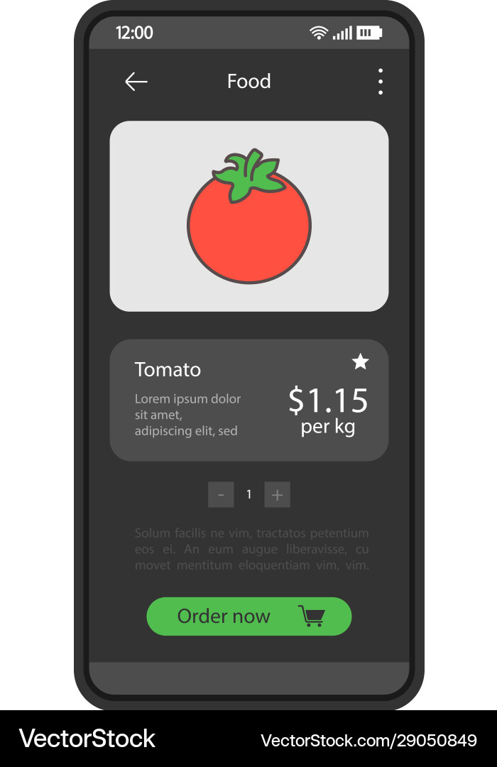Grocery Store App Interface Template Lizenzfreier Vektor