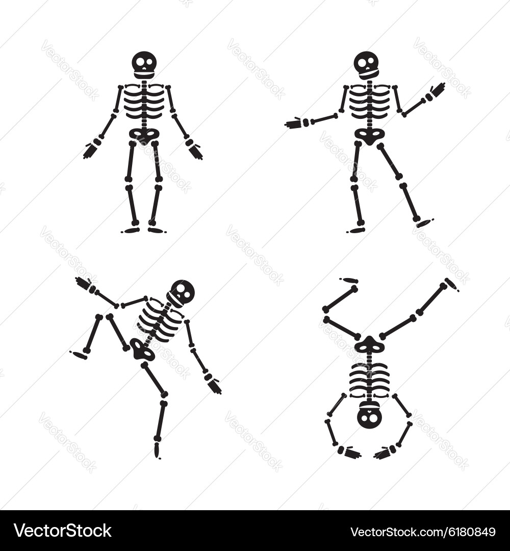 Happy halloween skeleton Royalty Free Vector Image