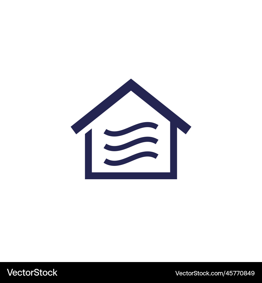 Indoor air quality icon on white Royalty Free Vector Image