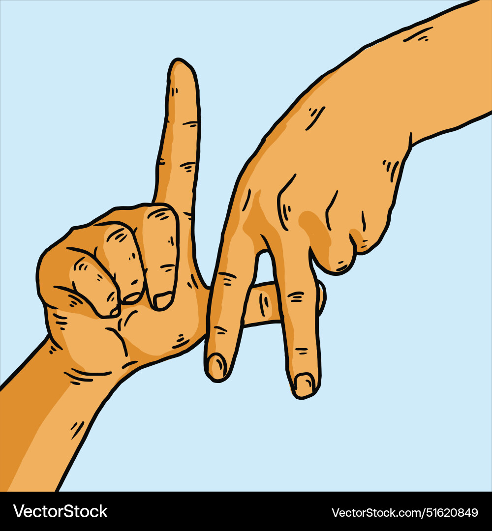 La hand sign Royalty Free Vector Image - VectorStock