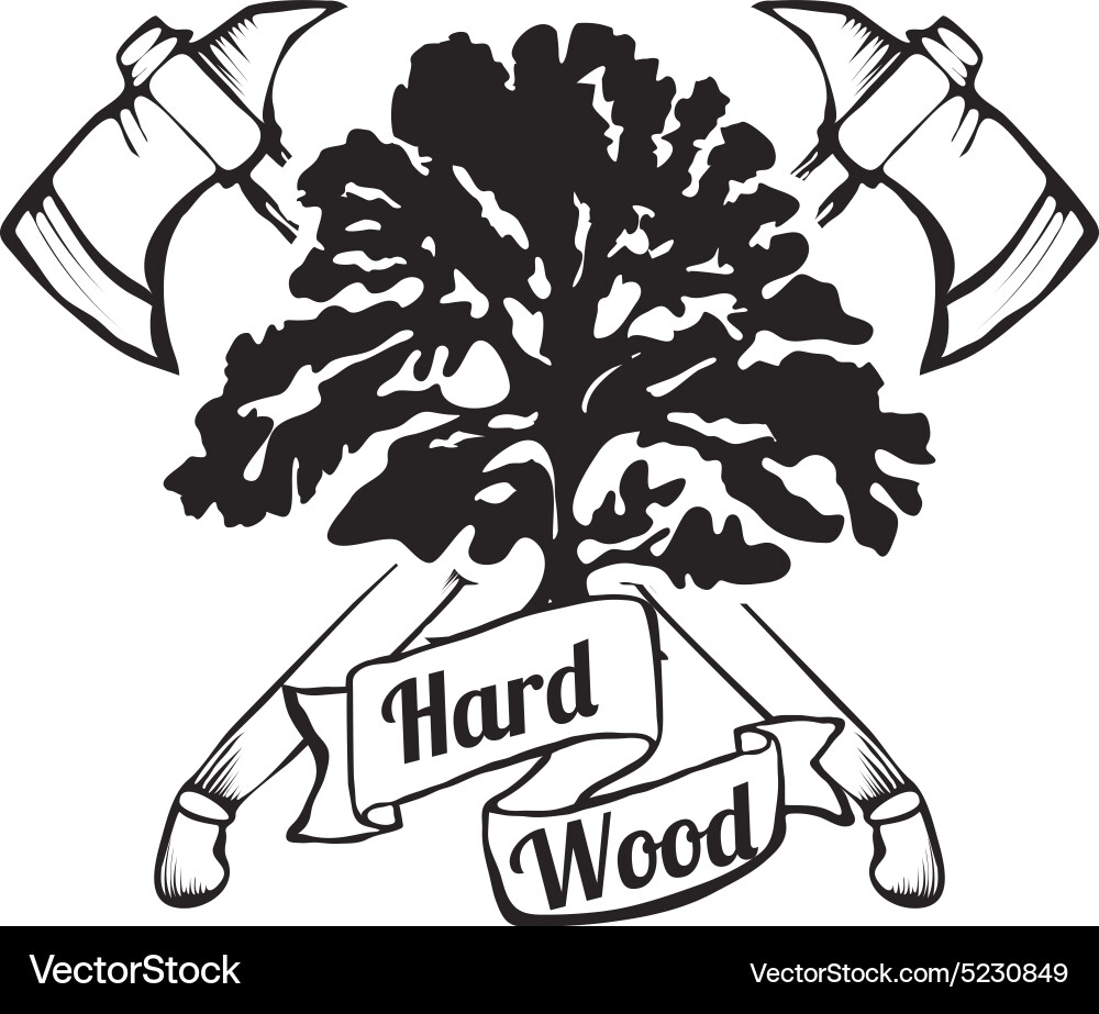 Lumber shop label design elements Royalty Free Vector Image