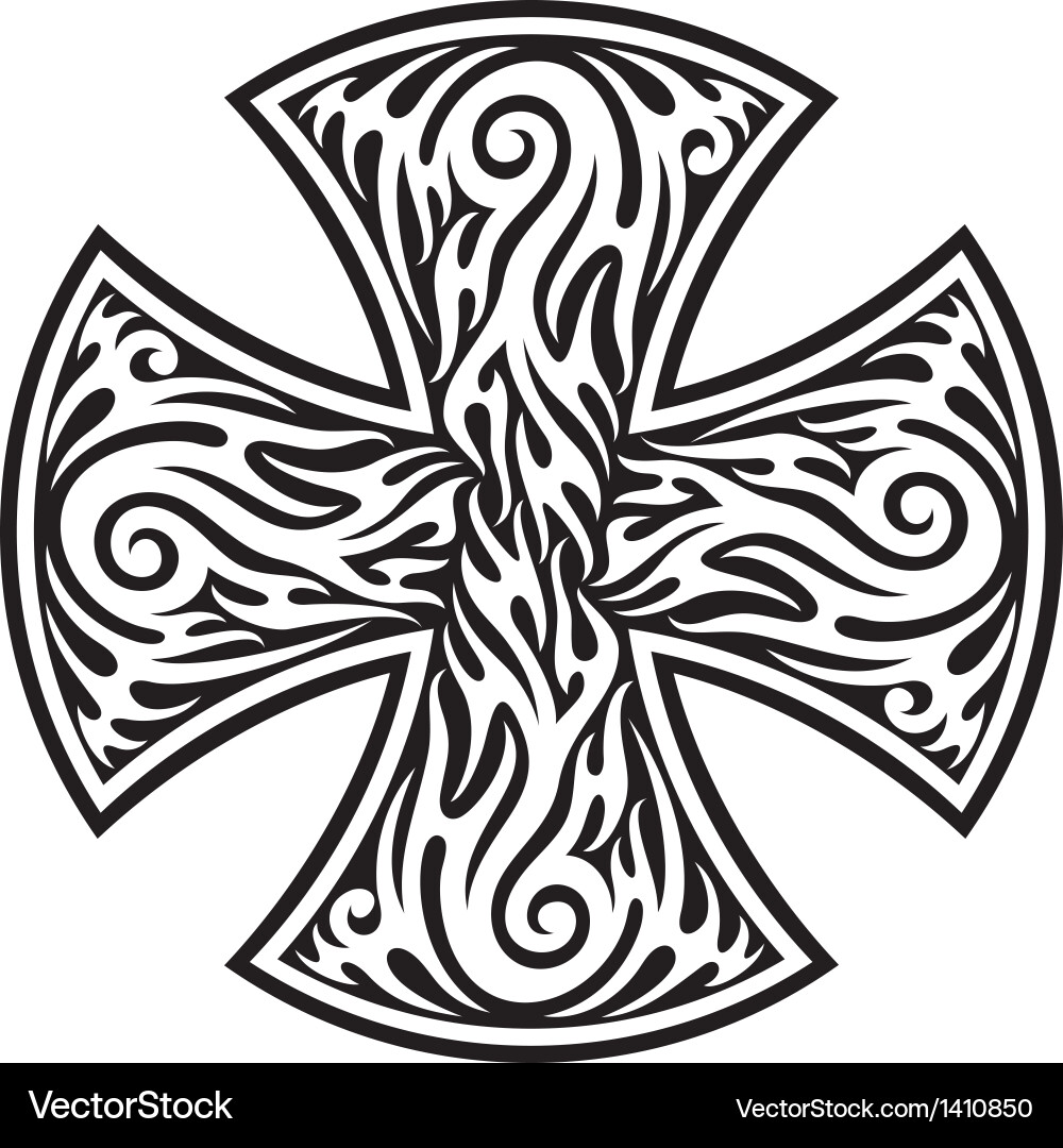 Cross tribal tattoo Royalty Free Vector Image - VectorStock