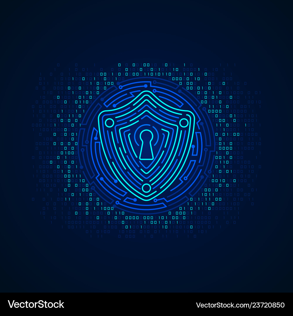 Cyber Security Shield Royalty Free Vector Image