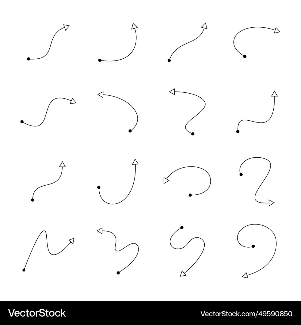 Handgezeichneter Pfeil isoliert Lizenzfreies Vektorbild