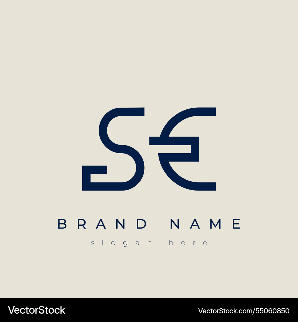 Se alphabet letter icon logo Royalty Free Vector Image