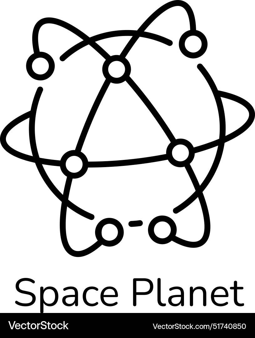 Space planet Royalty Free Vector Image - VectorStock