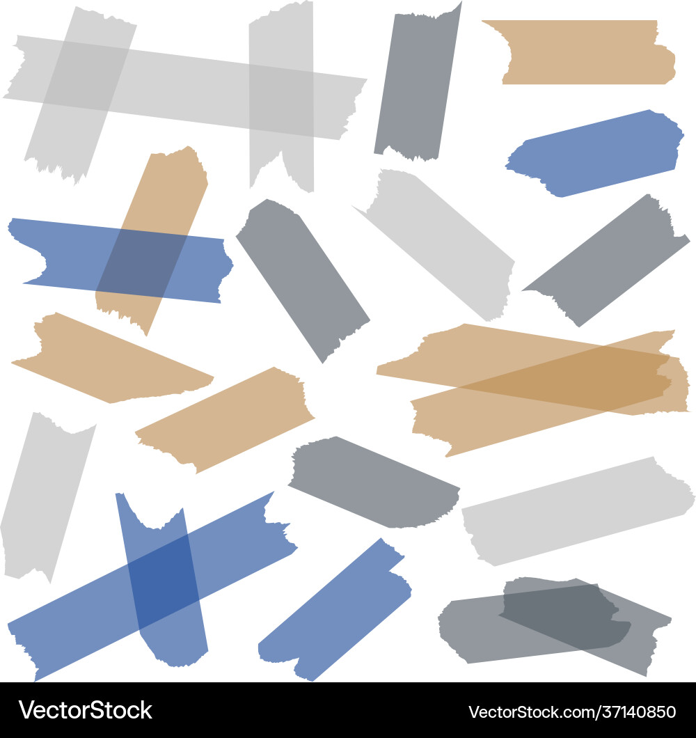 Tape adhesive transparent sticky paper Royalty Free Vector