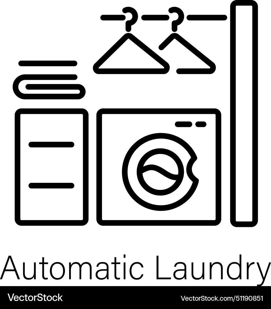 Automatic laundry Royalty Free Vector Image - VectorStock