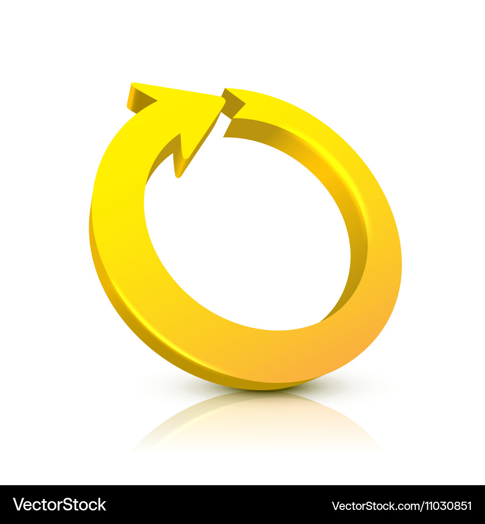 Circular arrow 3d Royalty Free Vector Image - VectorStock