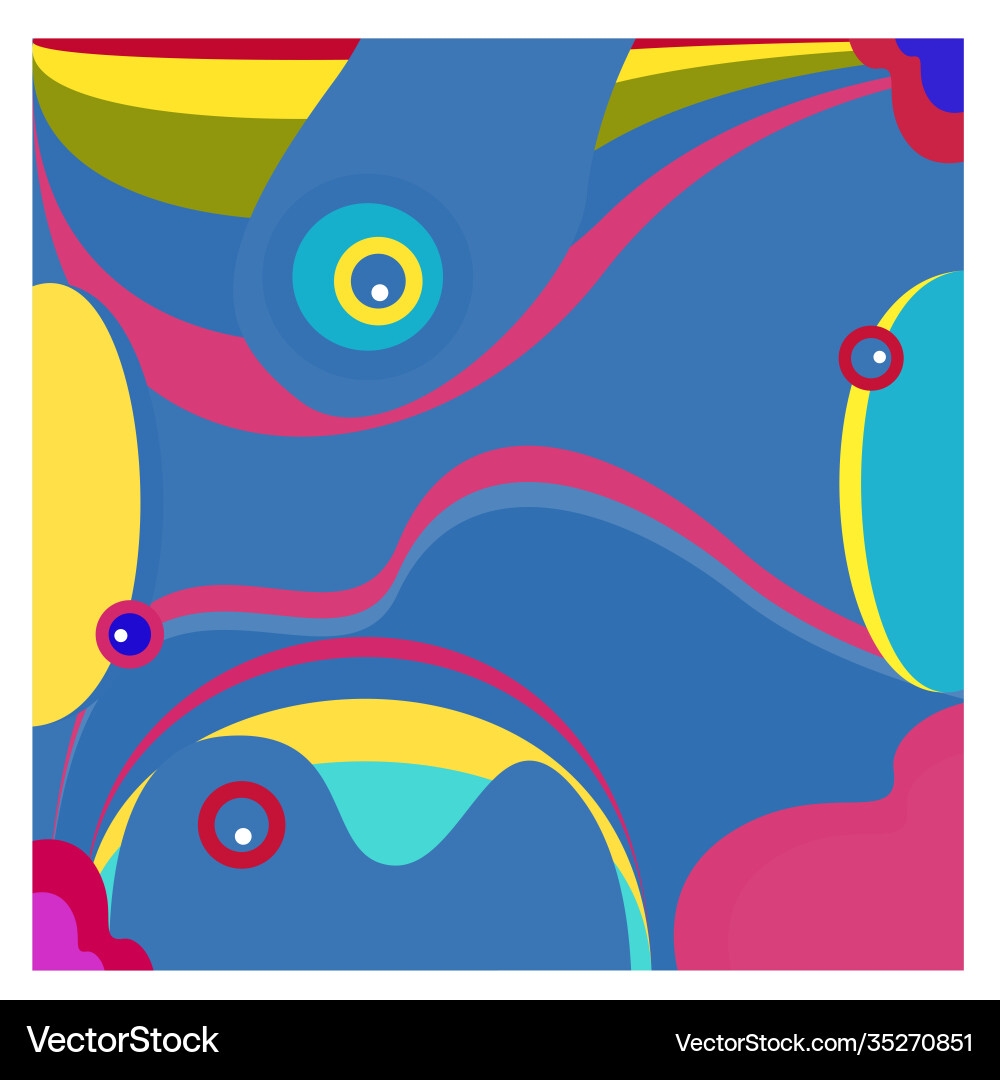 Colorful geometric and curve background pattern Vector Image