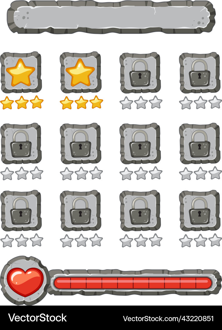 Game element on white background template Vector Image