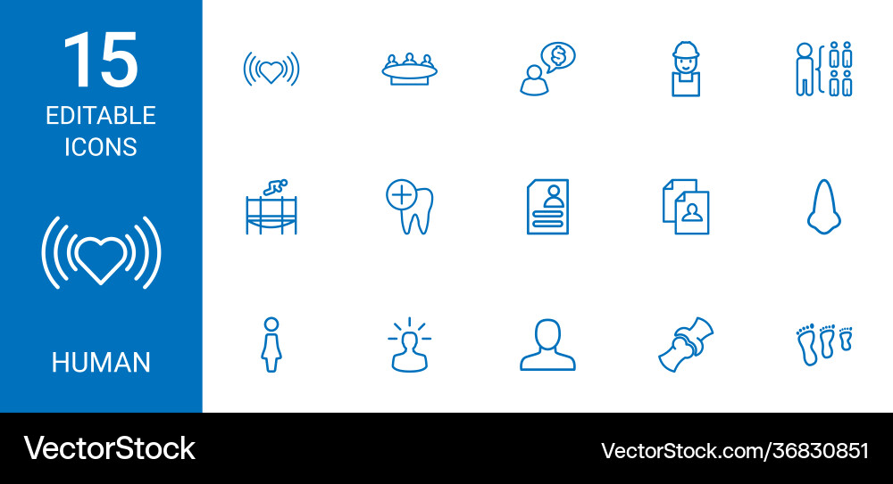 Human icons Royalty Free Vector Image - VectorStock