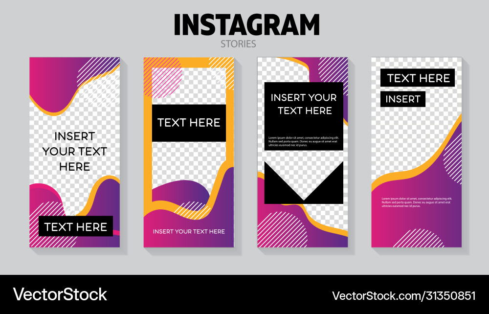 Instagram story template geometric design Vector Image
